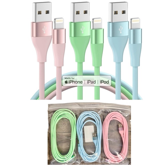 Cell Phones & Accessories | Iphone Charger 3 Pack 1 Ft Lightning To Usb ...